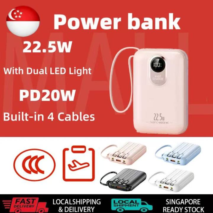 SG [3c/ccc certification] 2025 new power bank comes with four-wire 22 ...