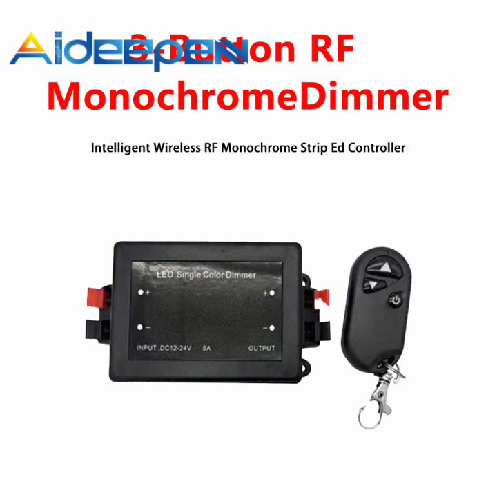Aideepen RF Remote Dimmer for Single Color LED Strip Lights DC5-24V with Remote Control Adjust ...