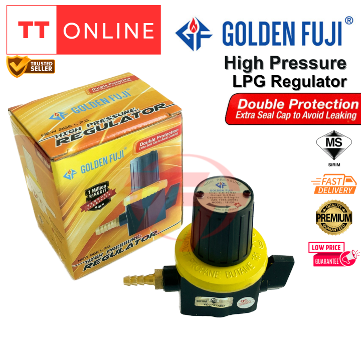 GOLDEN FUJI LPG Gas High Pressure Regulator (Double Protection Seal Cap ...
