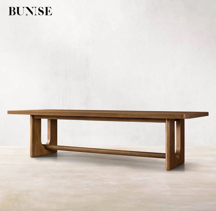 BUNISE Original Wooden Dining Table Scandinavian wabi-sabi style Modern ...
