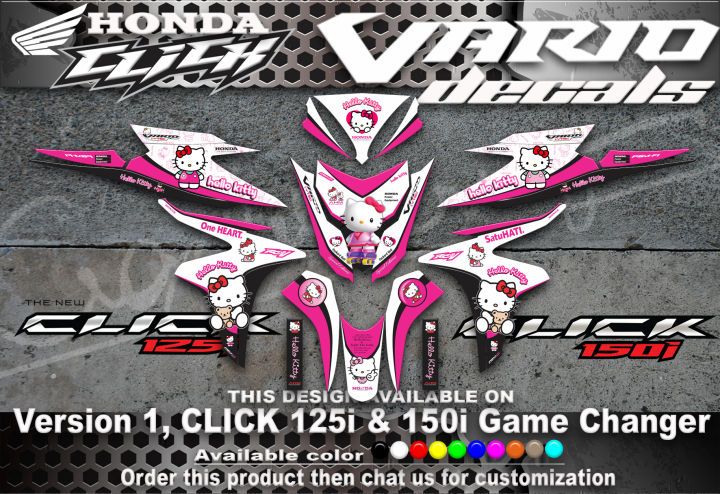 Honda click 125 decals VERSION 1 (DESIGN Available on. Version 2 125i ...