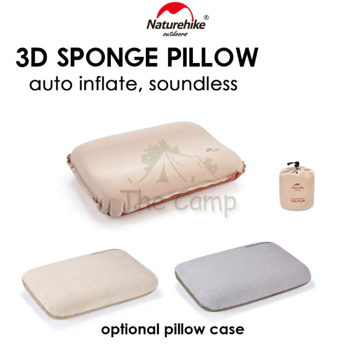 Naturehike 3D Automatic Inflatable Sponge Pillow Camping Silent ...