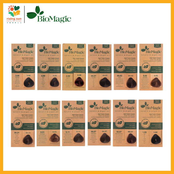 BIOMAGIC Organic Hair Colour Cream (Zero Ammonia, No Resorsinol No PPD ...