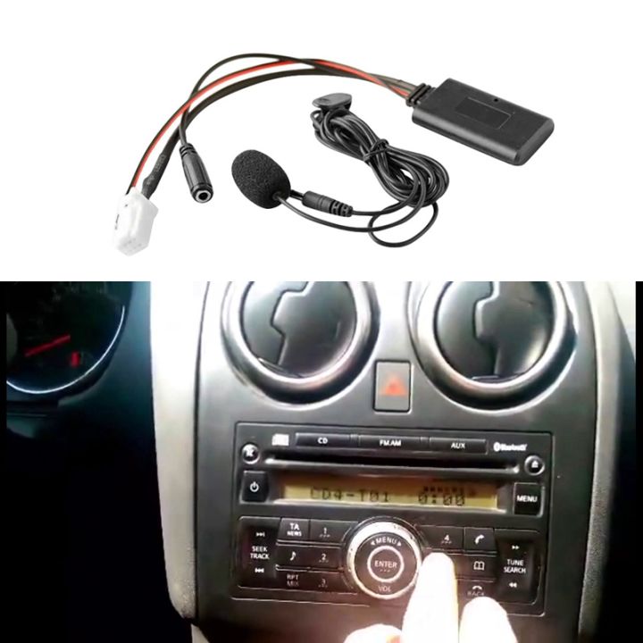 (CFQD) Car Bluetooth 5.0 Aux Input Audio Cable Microphone Handsfree Adapter 8Pin Plug for Sylphy ...