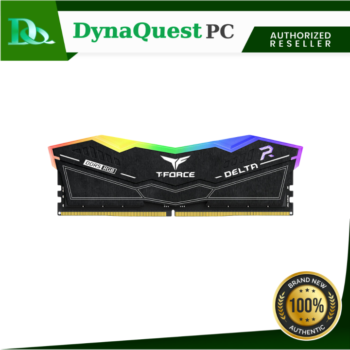 T-Force Delta RGB 16GB Black DDR5 5200MT/s Desktop Memory ...