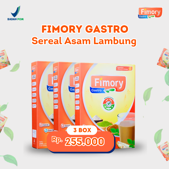 FIMORY Gastro 3 Box Sereal Ekstrak Daun Kelor dan Umbi Garut untuk Asam ...