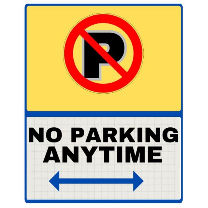 No Parking Anytime Signage A4 Size Laminated | Lazada PH