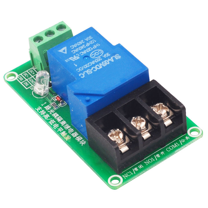 ONE 1 channel relay module 30A with optocoupler isolation 5V 12V 24V ...