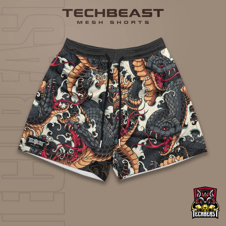 Orochi Mesh Shorts Full Sublimation Above The Knee Techbeast | Lazada PH