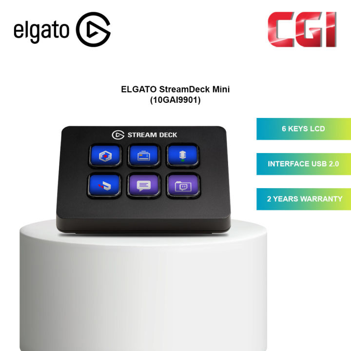 Elgato Stream Deck Mini 6 Customizable LCD Keys- 10GAI9901 | Lazada