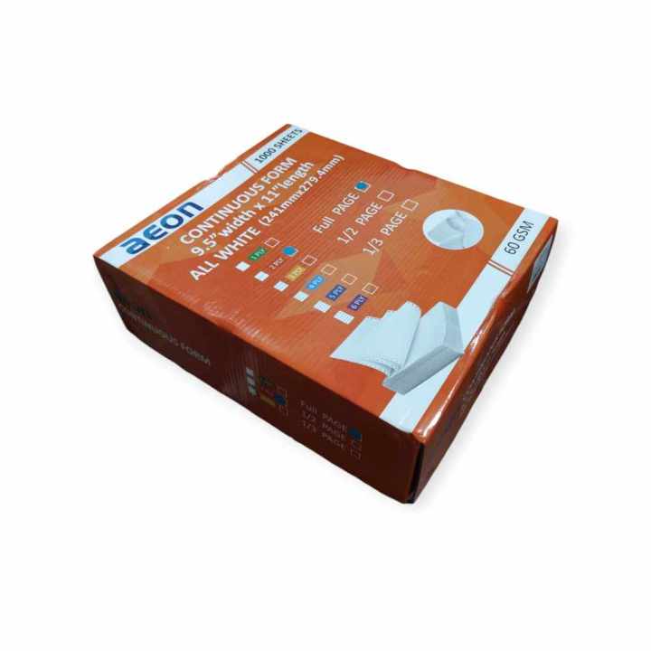 AEON 2Ply Carbonless Continuous Form Paper 1Whole 1000Sheets 500Sets 9 ...