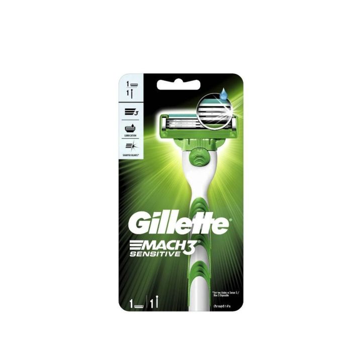 Gillette Mach3 Sensitive ( 1 Shaver / 2 Carts / 4 Carts ) | Lazada