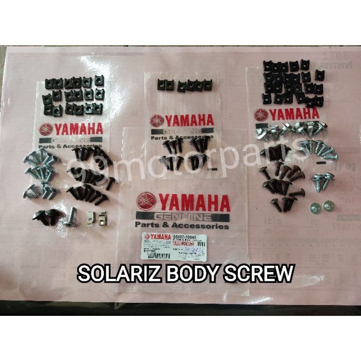 yamaha ego SOLARIZ BODY COVER SET SCREW SKRU FULL ORI complete ...