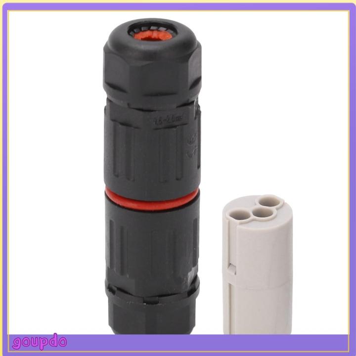 GOUPDO CDF M3 Cable Connector 3 Pin PA66 Fire Retardant Wire to Wire ...