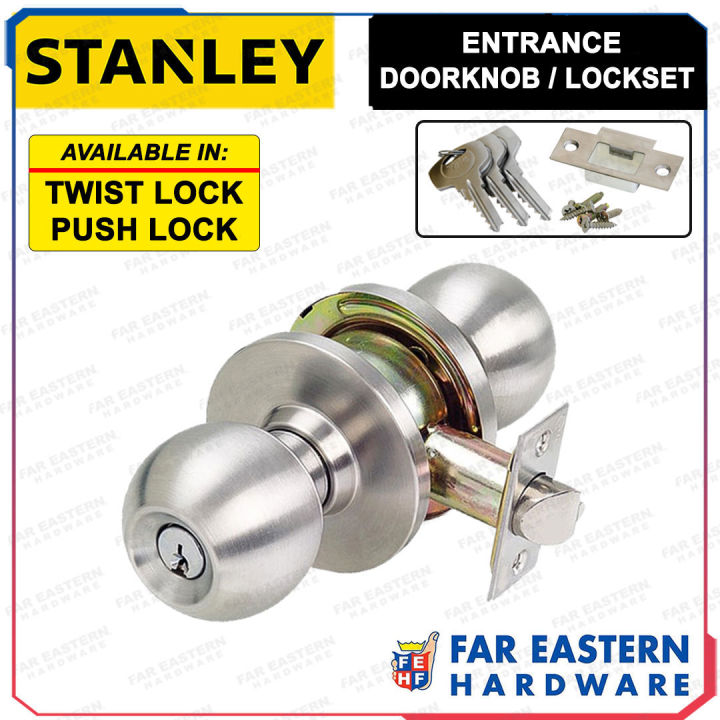 STANLEY Doorknob Entrance Lockset Door Knob Lock Set STDH | Lazada PH