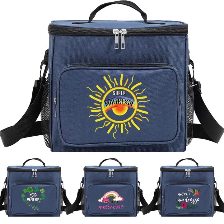 Tas bekal Lunch Tote Bag College Students Thermal Insulation Printing ...