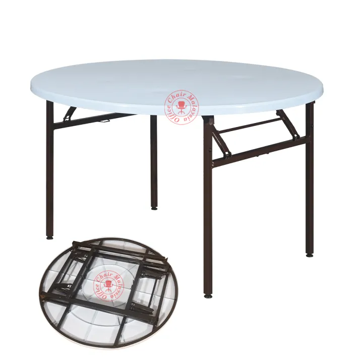 Round Banquet Table / PVC Round Foldable Table / Plastic Folding Table ...