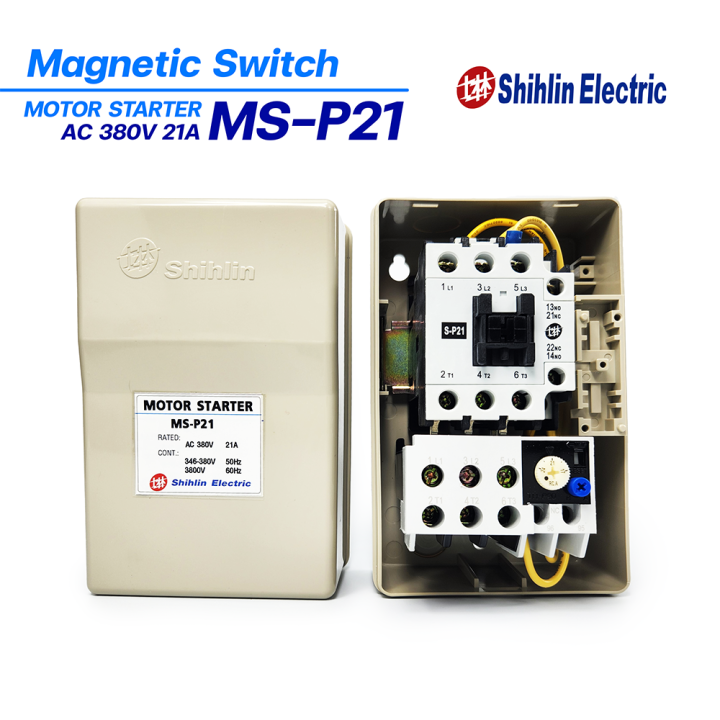 MS-P21 | 380V 21A | MAGNETIC CONTACTOR | Motor Starter | Shihlin Electric | Lazada.co.th