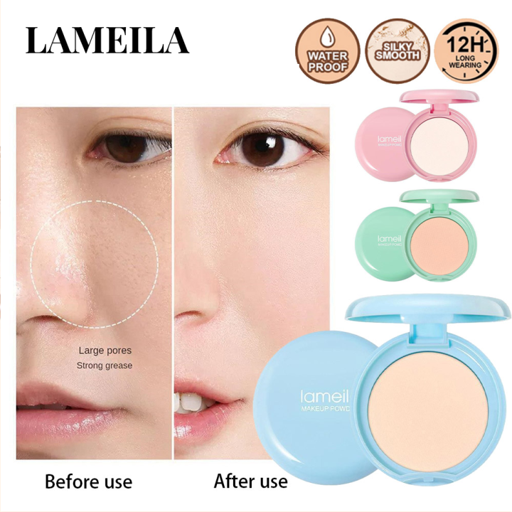 CerroQeern【LAMEILA】Face Pressed Powder Foundation Oil Control Full ...