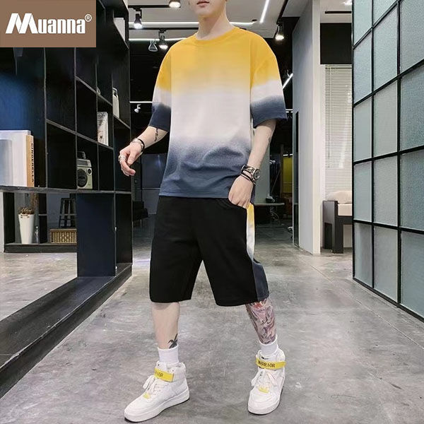 Muanna 2+1in sets Terno For men T-shirt & Short Trend Suit unisex ...