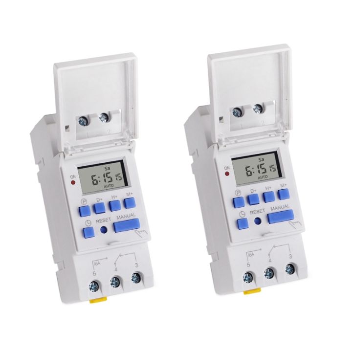Sinotimer 2x Electronic Timer Tm615 2 Timer Switch 7 Days 24 Hours Programmable Lcd Time Relay