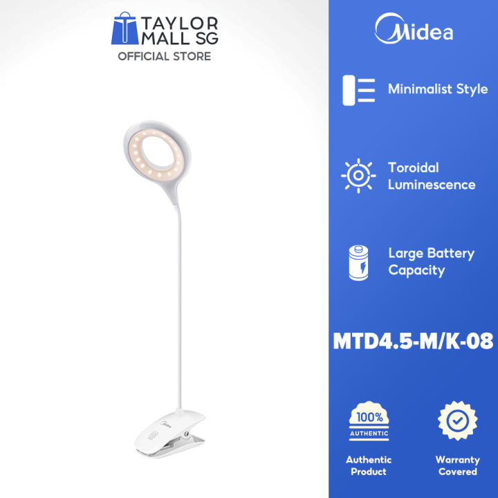 [Midea] HALO Flexi Ring Table Lamp USB Plug in Lamp Adjustable Desk ...