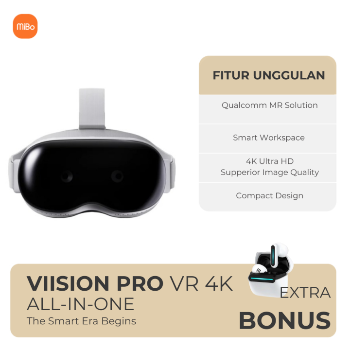 Vision Pro VR Glasses AIO Virtual Reality Android 8.1 4K Ultra HD ...
