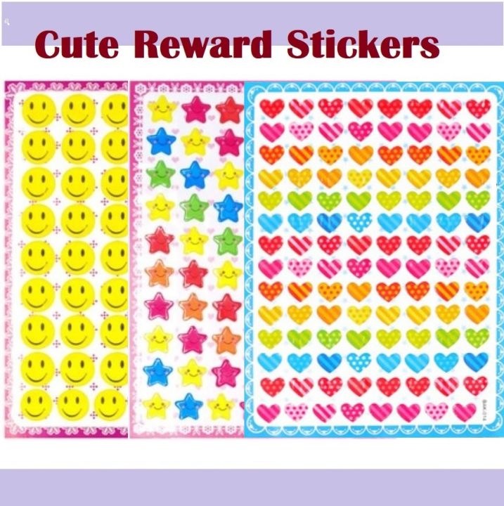 Waterproof Reward Sticker Cute Smiley Face Star Shape | Lazada