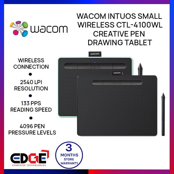 EDGE | WACOM Intuos Small Wireless CTL-4100WL Creative Pen Drawing Tablet | Lazada PH