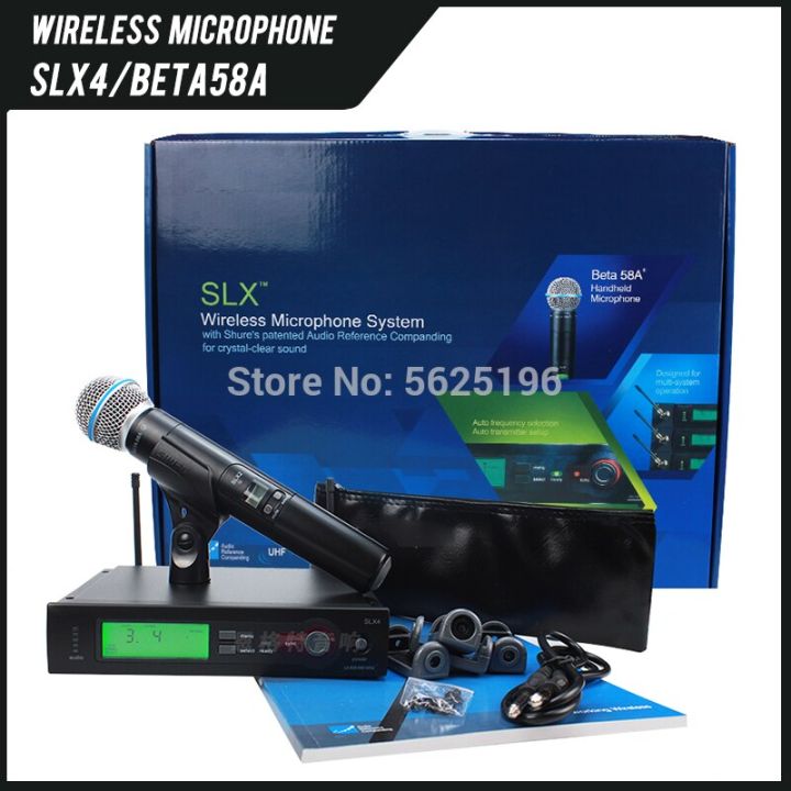 SHURE SLX 4 SM58 ไมค์ลอย ไมค์ไร้สาย มืออาชีพ | Lazada.co.th