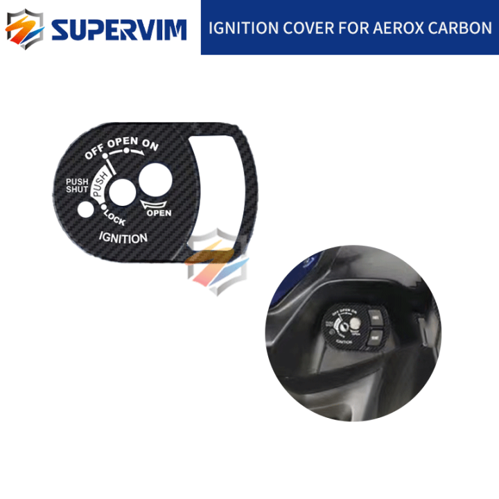 Supervim Motorcycle Ignition Cover For Aerox 155 Carbon Type | Lazada PH