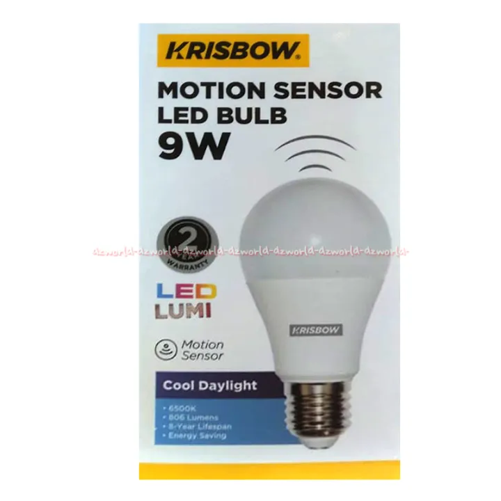 Krisbow LED Bulb 9w Motion Sensor Lampu Bohlam Bola Lampu Dengan Sensor ...