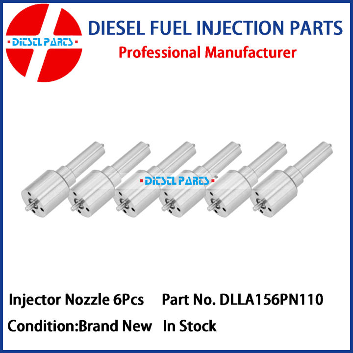 6Pcs Diesel Fuel Injector Nozzle Tips 105017-1100 DLLA156PN110 Spray ...