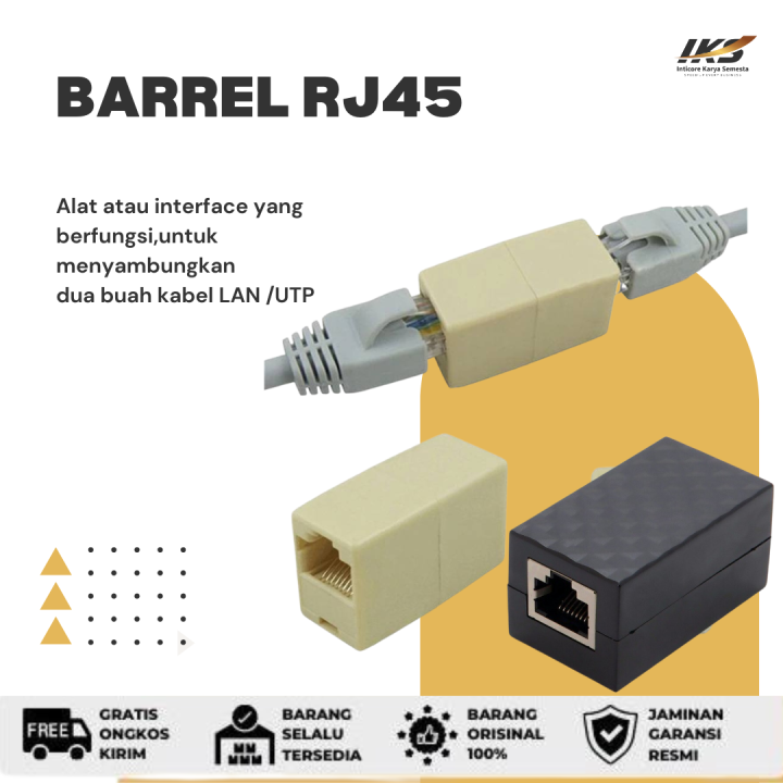 Barrel / Barel / Sambungan Jaringan LAN RJ45 / RJ 45 Konektor | Lazada ...