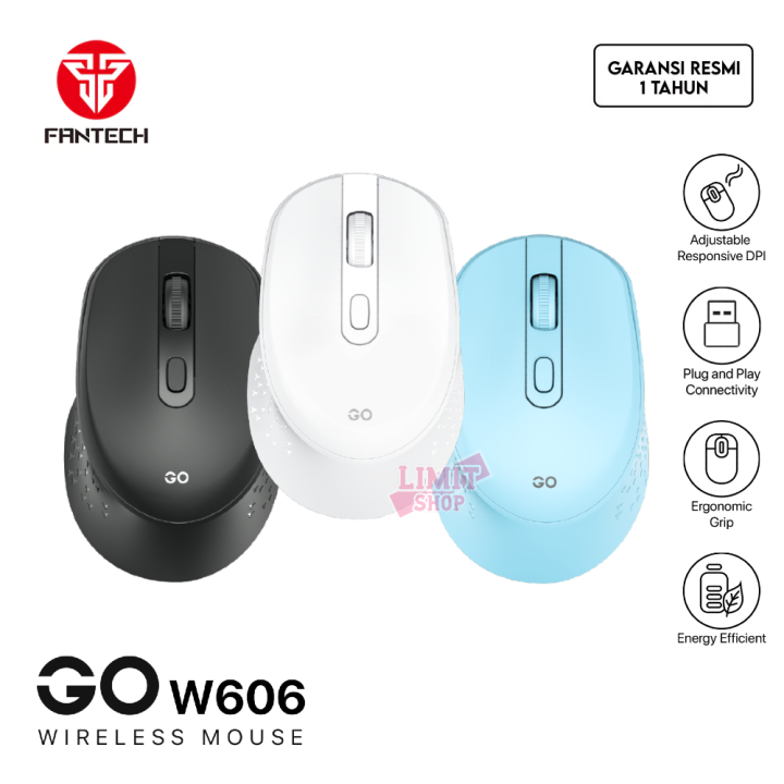 Fantech GO W606 Wireless Mouse Office / Mouse Kantor GO W-606 1600DPI 2.4Ghz | Lazada Indonesia