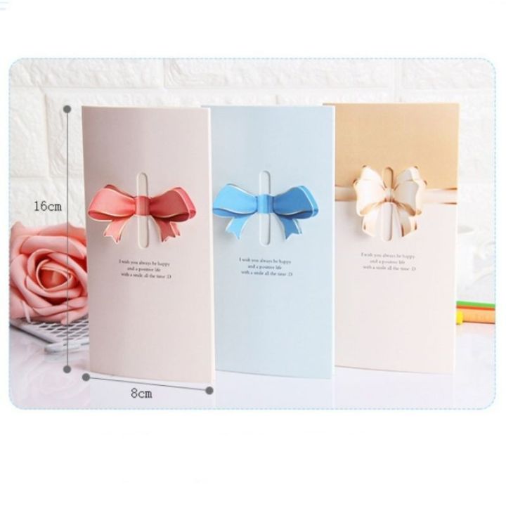 Foldable Gold Frame Greeting Card Wish Card Birthday Thank You Card Kad ...