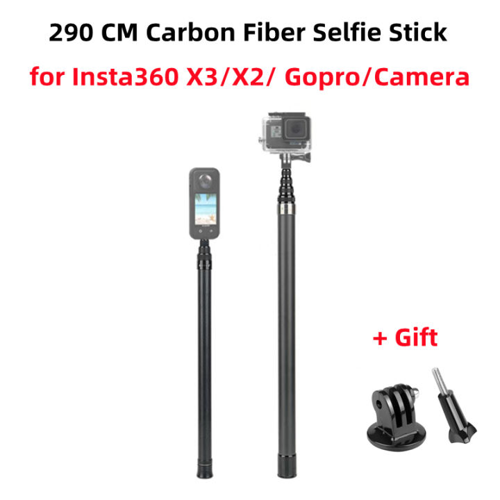 3m Ultra-Long Carbon Fiber Extendable Selfie Stick for Insta360 X 4/X3 ...