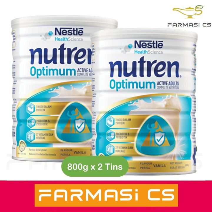 PROMO Nestle Nutren Optimum Complete Nutrition 800g x 2 (TWIN) EXP:04/2026 | Lazada