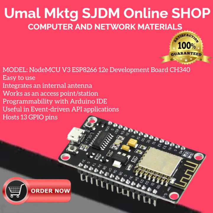 NodeMCU V3 ESP8266 12e Development Board CH340 | Lazada PH