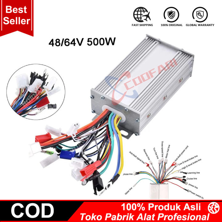 Controller Motor Brushless DC 48/64V 500W DC Untuk Sepeda Elektrik ...