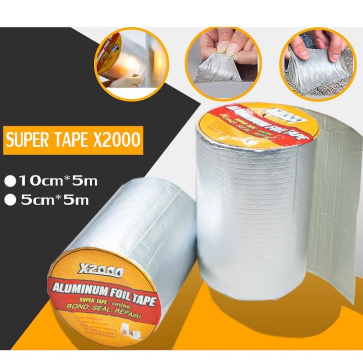 Super tape X2000 5M Aluminum Foil Tape Waterproof Tape Waterproofing ...