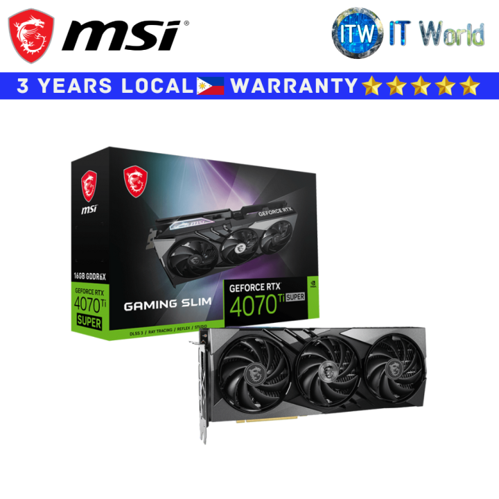Itw | MSI GeForce RTX4070 Ti SUPER 16GB Gaming Slim GDDR6X Graphics ...