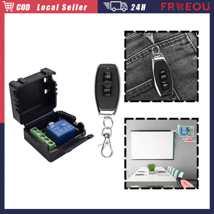 433Mhz RF Transmitter Circuit Switch Relay DC12V 10A Universal Wireless ...