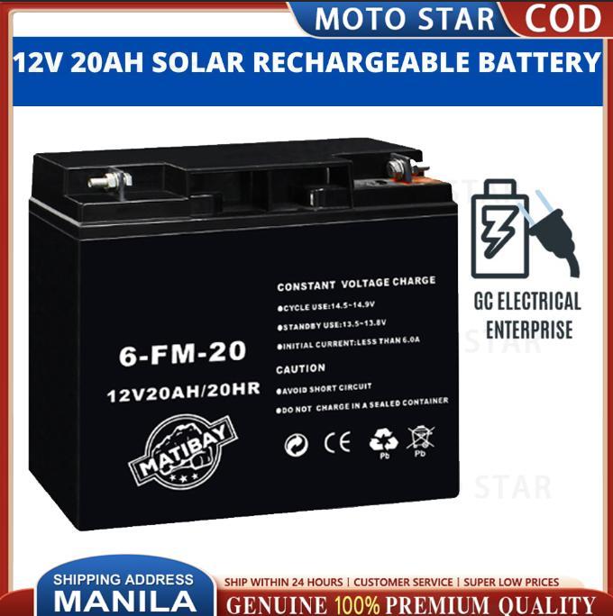 12V DC 20AH 20HR compatible Sealed Lead Acid Durable VRLA AGM Battery ...