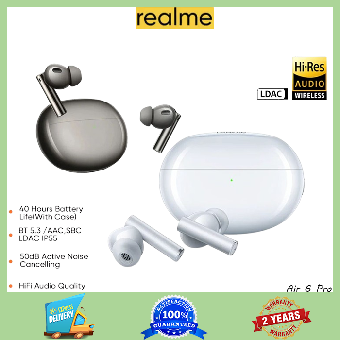 Realme Buds Air 6 Pro Global Wireless Earphones True 50dB Deep Sea ...