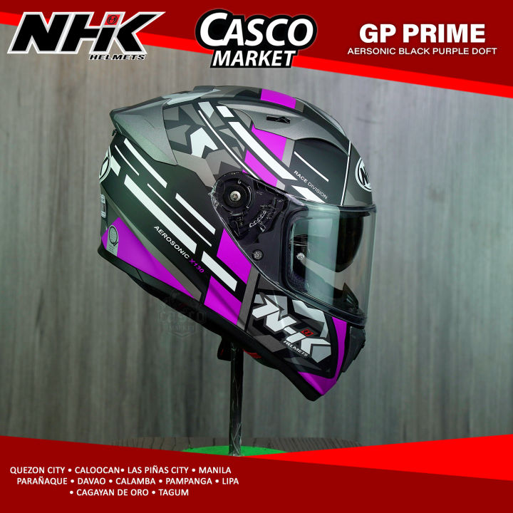 NHK GP PRIME AEROSONIC FULL-FACE DUAL VISOR MOTORCYCLE HELMET | Lazada PH