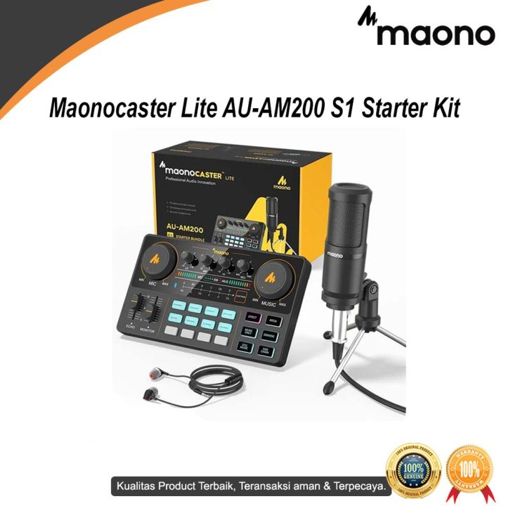 Mic Maono Maonocaster Lite AU-AM200 S1 Starter Kit Microphone Podcast ...