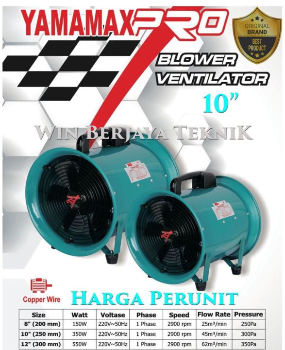 YAMAMAX Pro 10 Inch Portable Ventilator / Blower / Exhaust 10 Inch | Lazada Indonesia