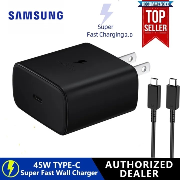 Original Samsung 45W Spuer Fast Charging Wall Charger PD Fast Travel ...