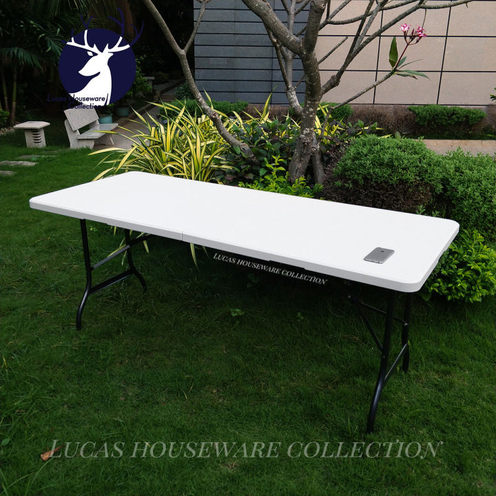 HIGH-QUALITY PORTABLE RATTAN FOLDING TABLE 180CM (6FT) RECTANGULAR ...